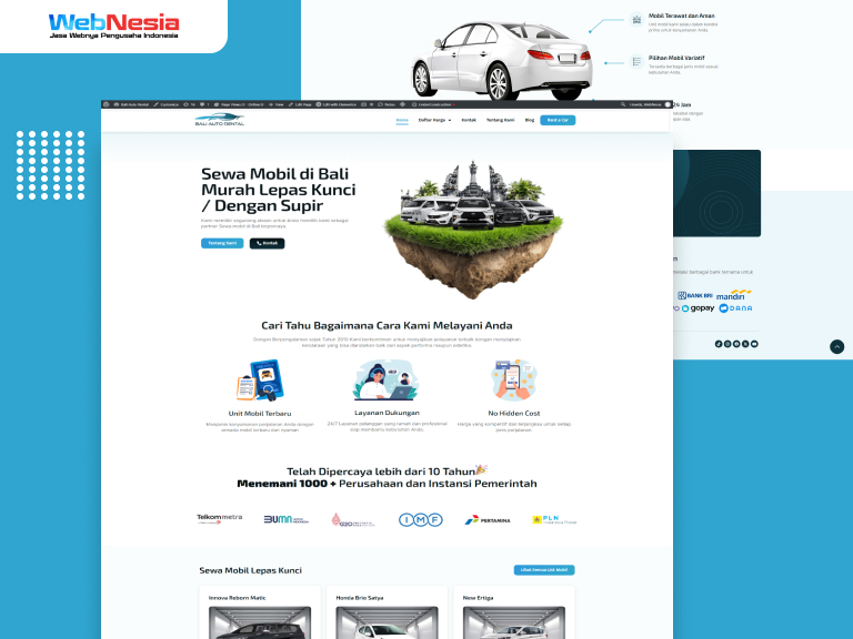 Website Perusahaan Rental Mobil | WebNesia Developer